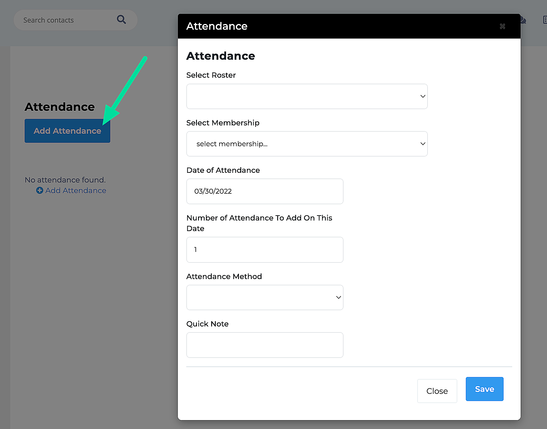Manual Attendance Entry – Spark For CTCs Knowledgebase